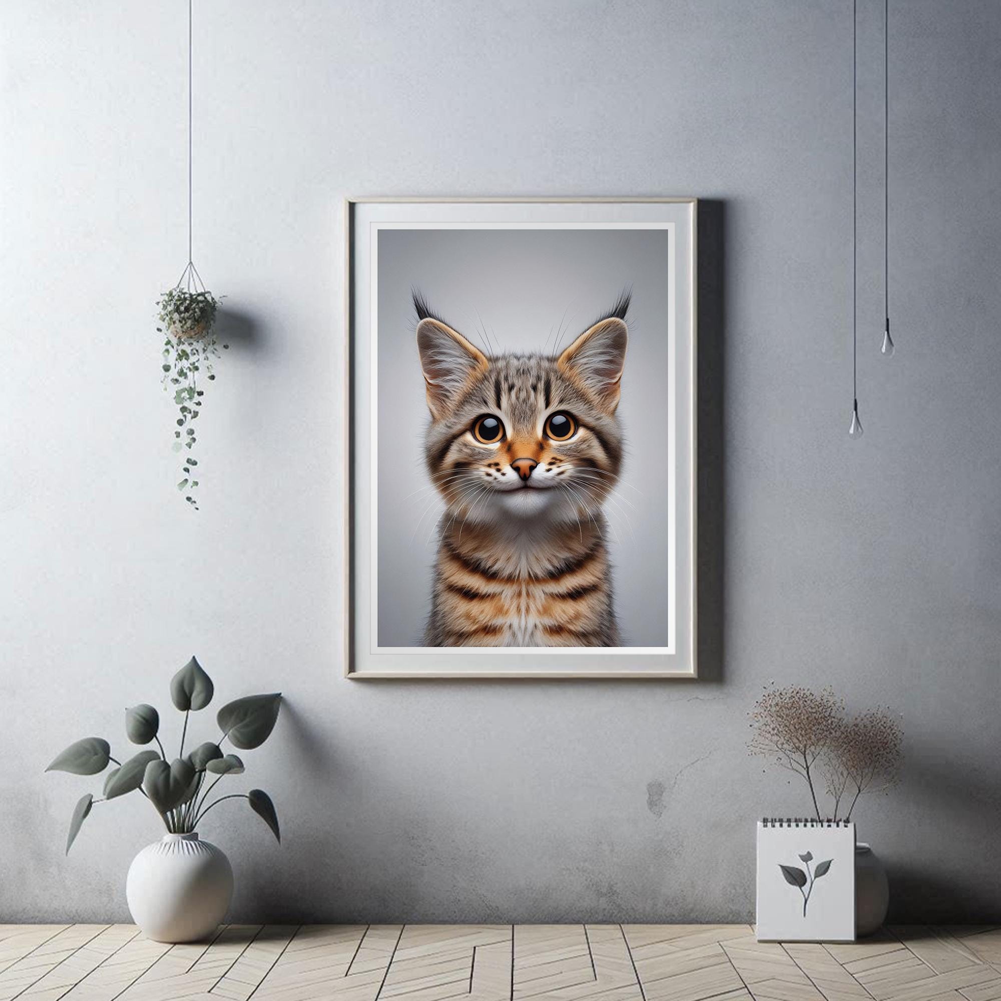 Printable Cute Wild Cat Posters Set. Sweet Baby Wild Cats Posters Set ...