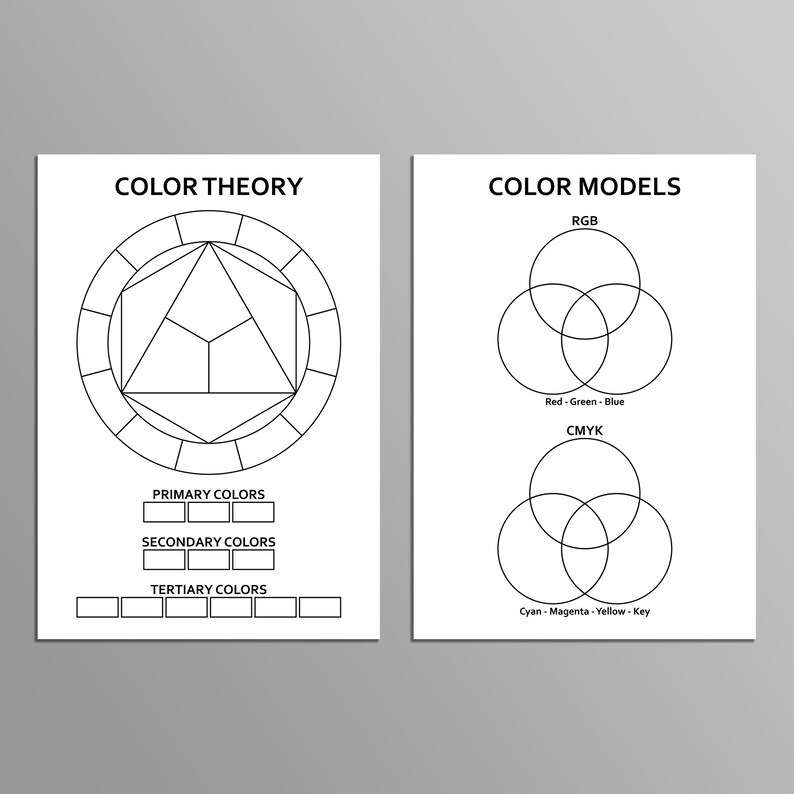 Printable Color Theory and Color Models Poster. Primary Color and ...