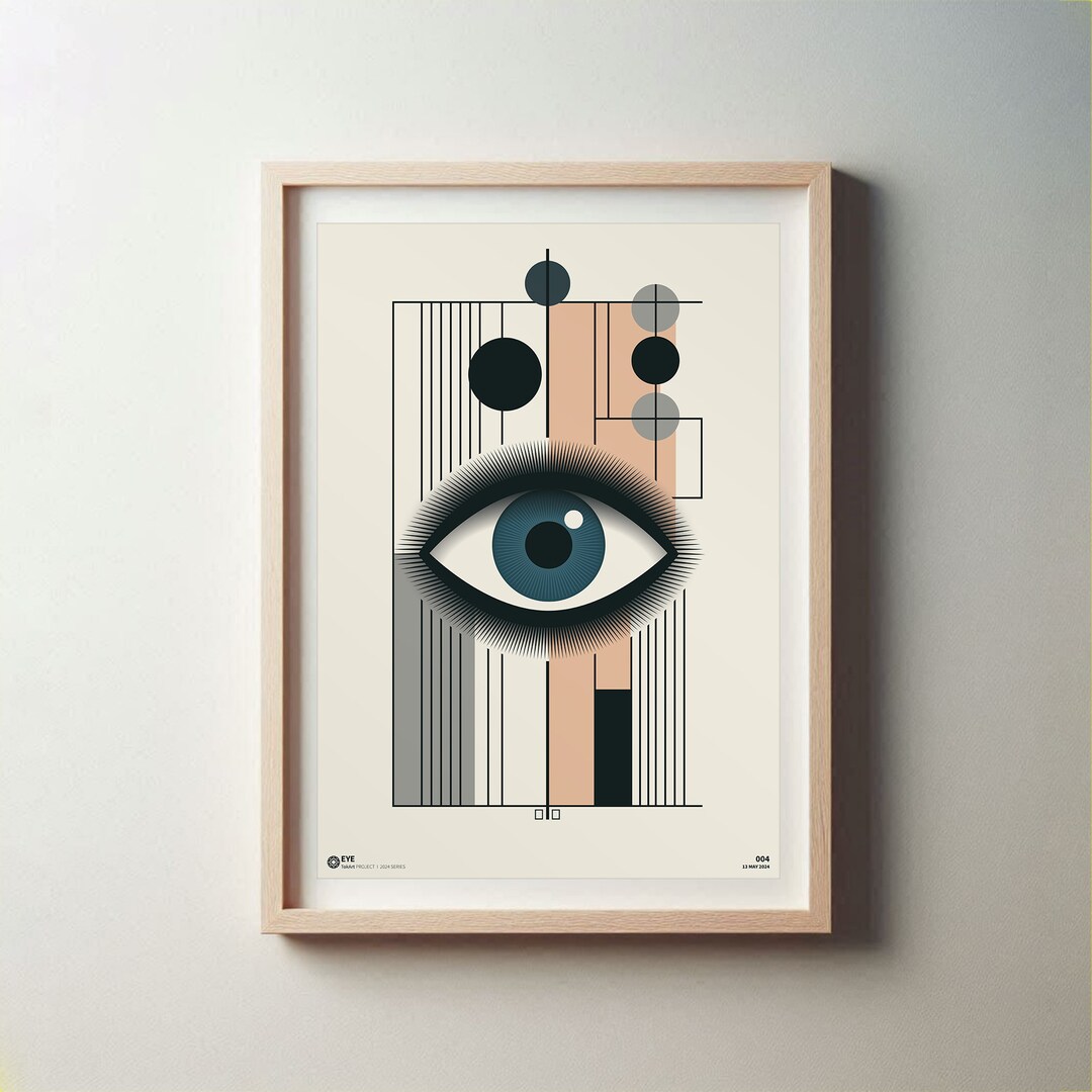 Printable Abstract Eye Poster. Surreal Eye Art. Elegant Modern Home ...