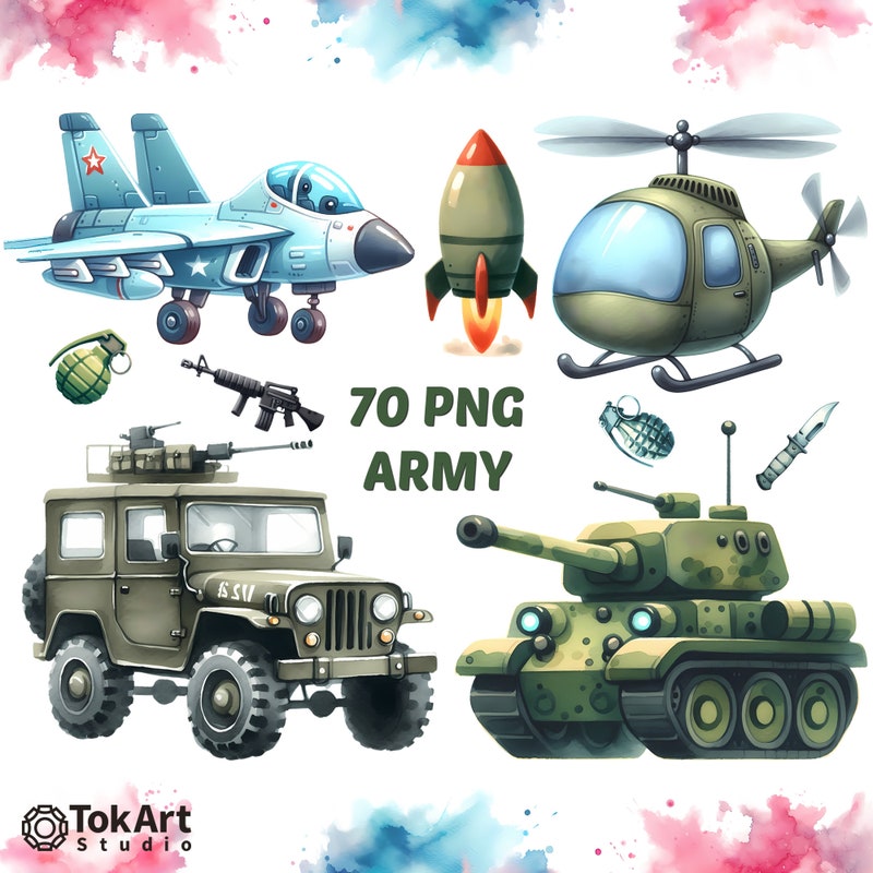 Cartoon Military Clipart - Etsy UK