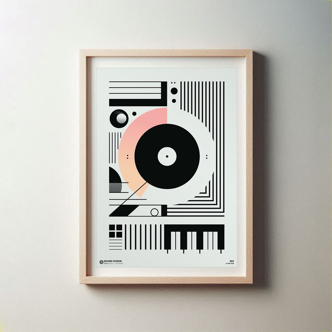 Printable Abstract Music Mixer Poster. Abstract Music Room Decor ...