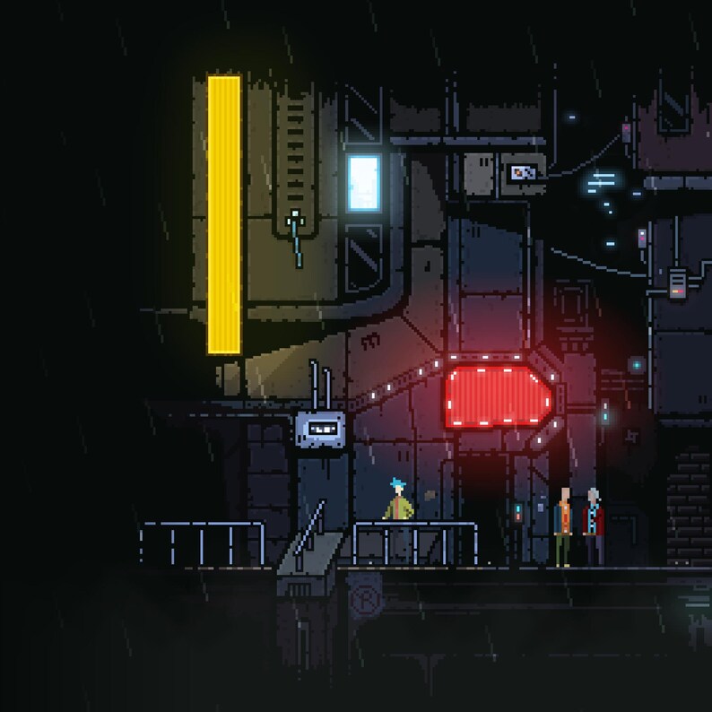 Cyberpunk Pixel Art Stream Starting Soon Screen: 4K Looping Animation ...