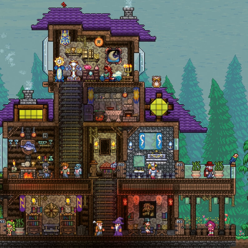 Pixel Art Terraria Poster. Printable Terraria Poster. - Etsy