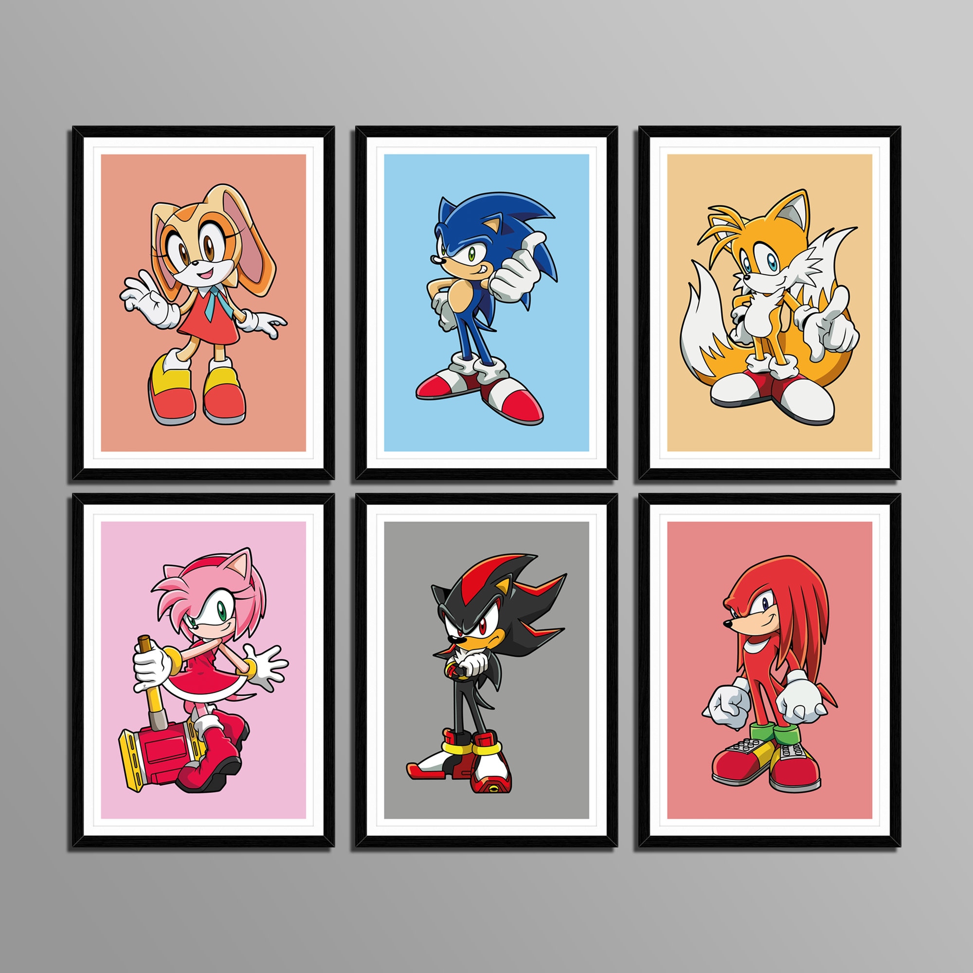 Minimally Designed Sonic Poster Set. Printable Game Poster. Video Game ...