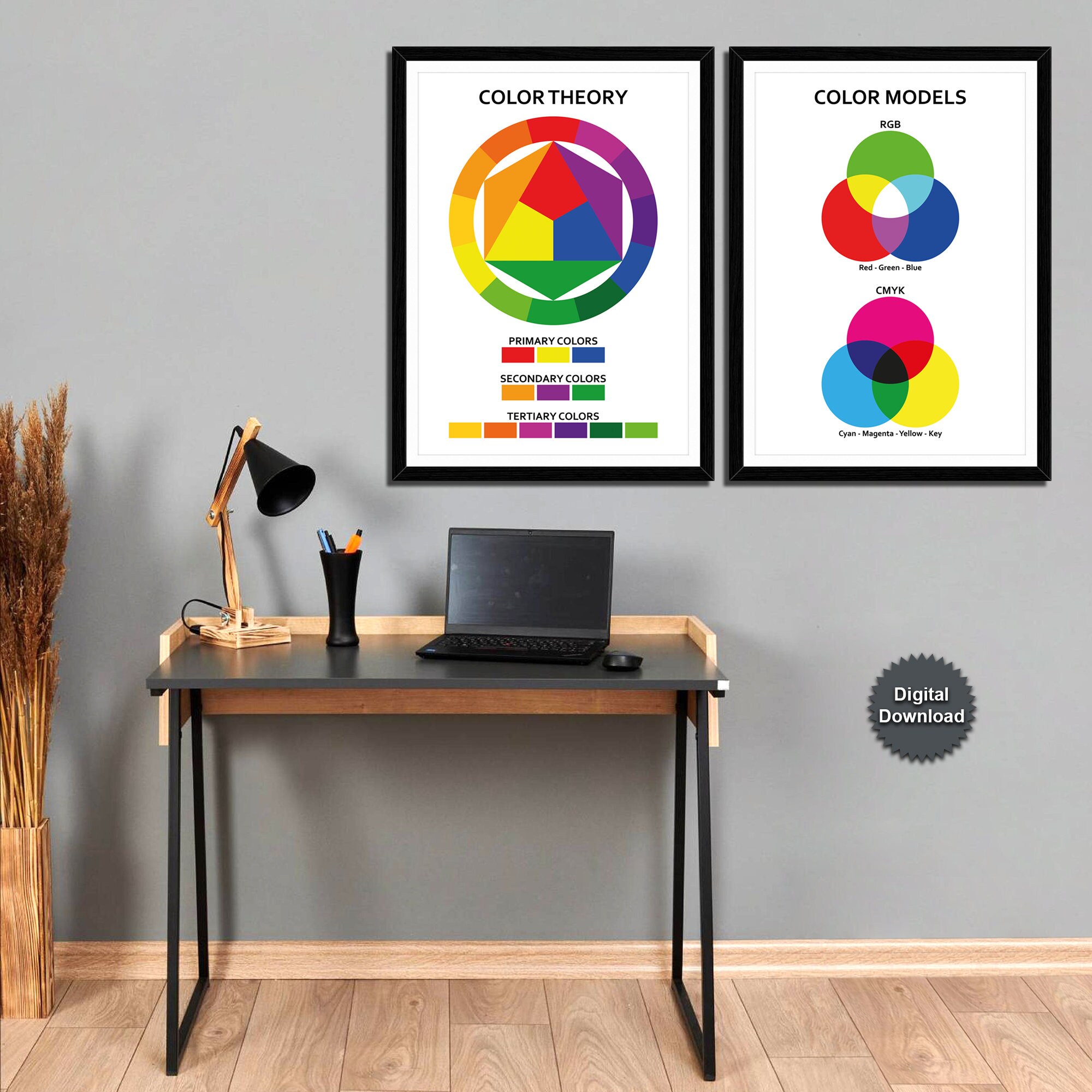 Printable Color Theory and Color Models Poster. Primary Color and ...