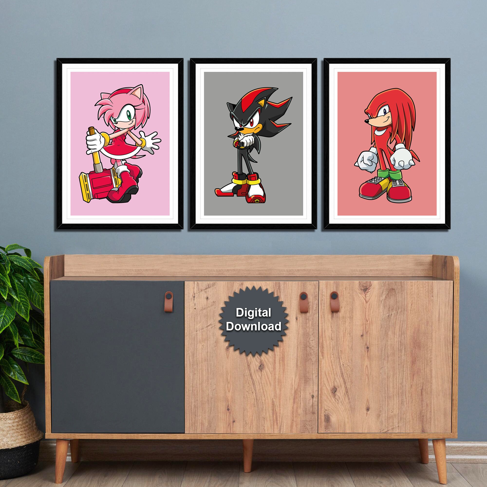 Minimally Designed Sonic Poster Set. Printable Game Poster. Video Game ...