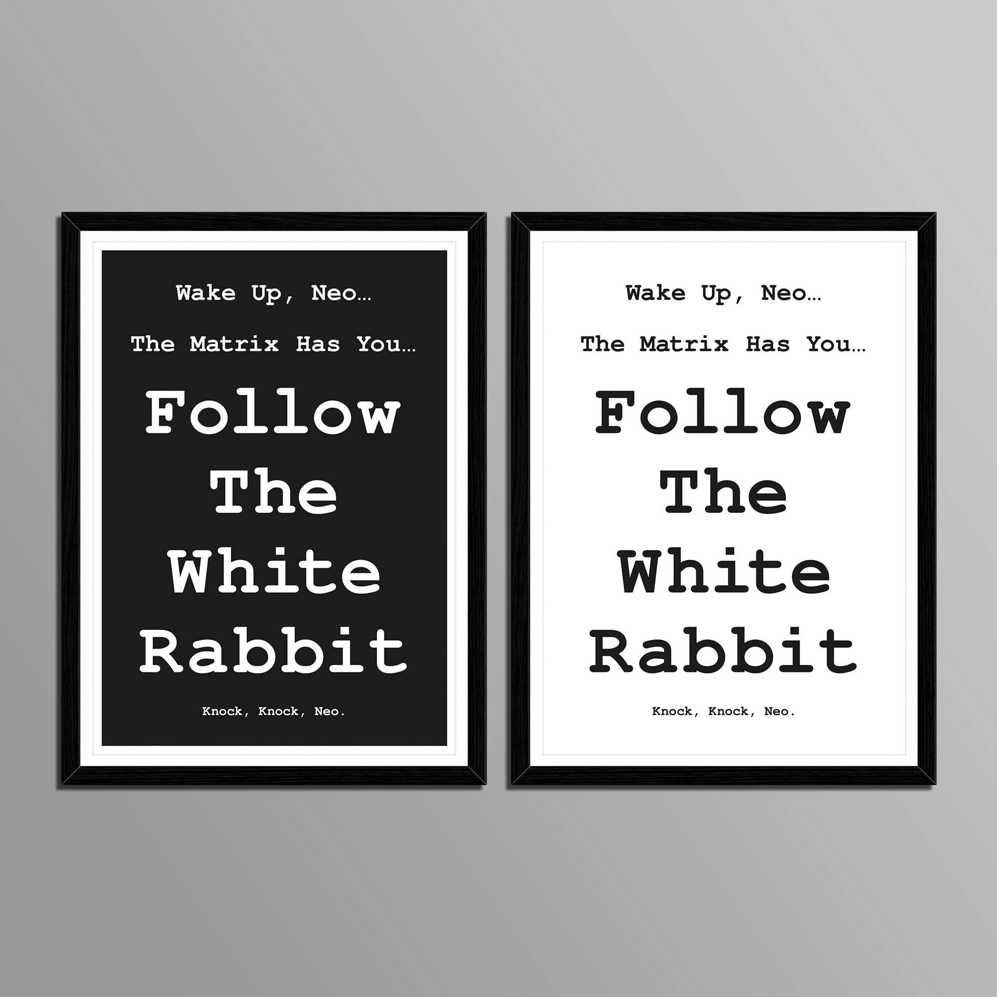 Printable Matrix Poster With Minimal Design. Alice in Wonderland Poster ...