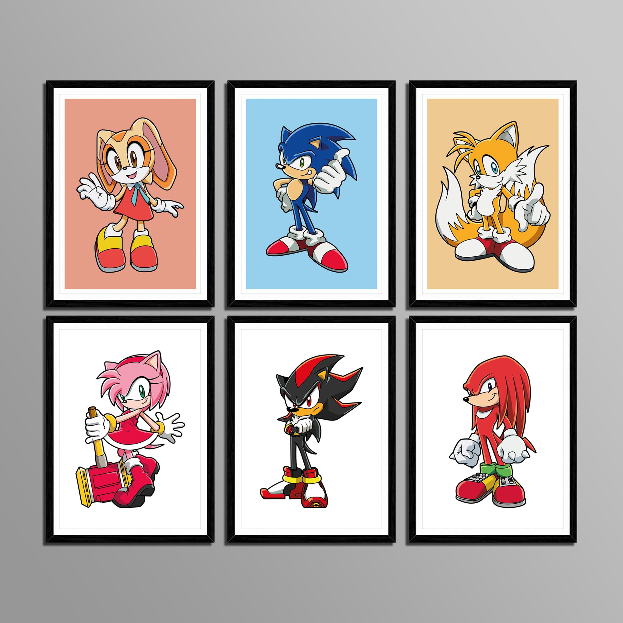 Minimally Designed Sonic Poster Set. Printable Game Poster. Video Game ...