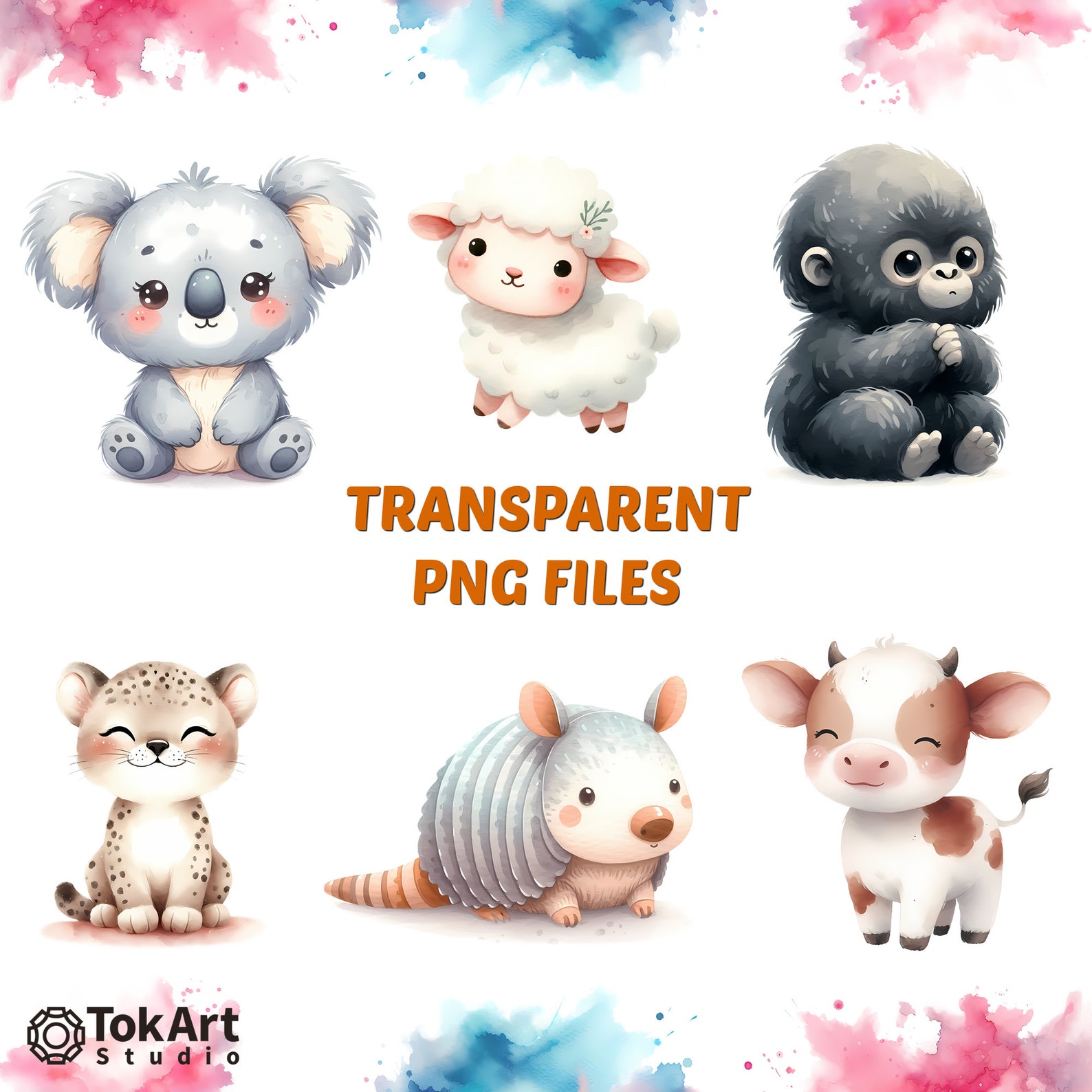 Watercolor Transparent PNG Baby Animals, Watercolor Baby Animal ...