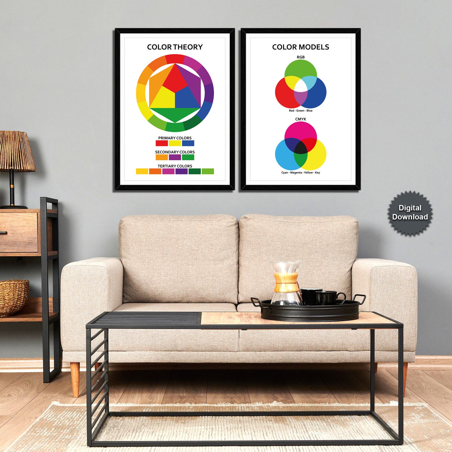 Printable Color Theory and Color Models Poster. Primary Color and ...