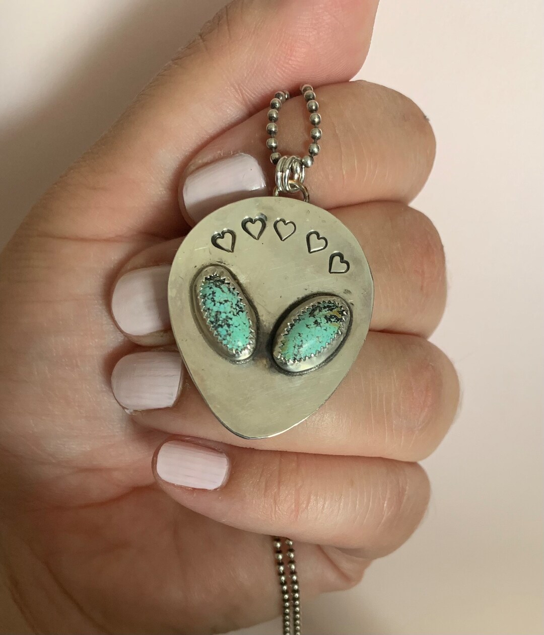 Turquoise Sterling Silver Alien Pendant - Etsy