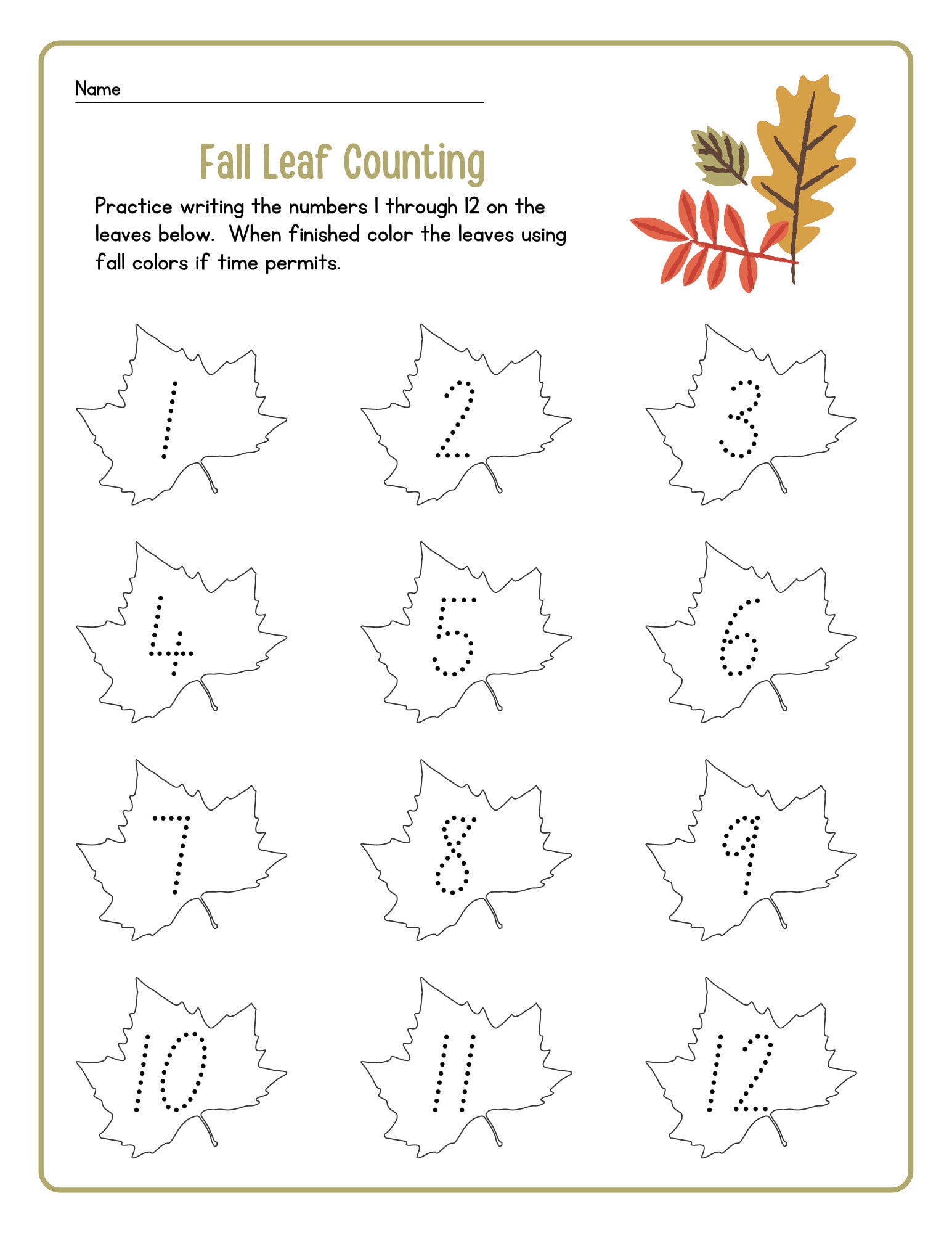 Fall Autumn Worksheets - Etsy