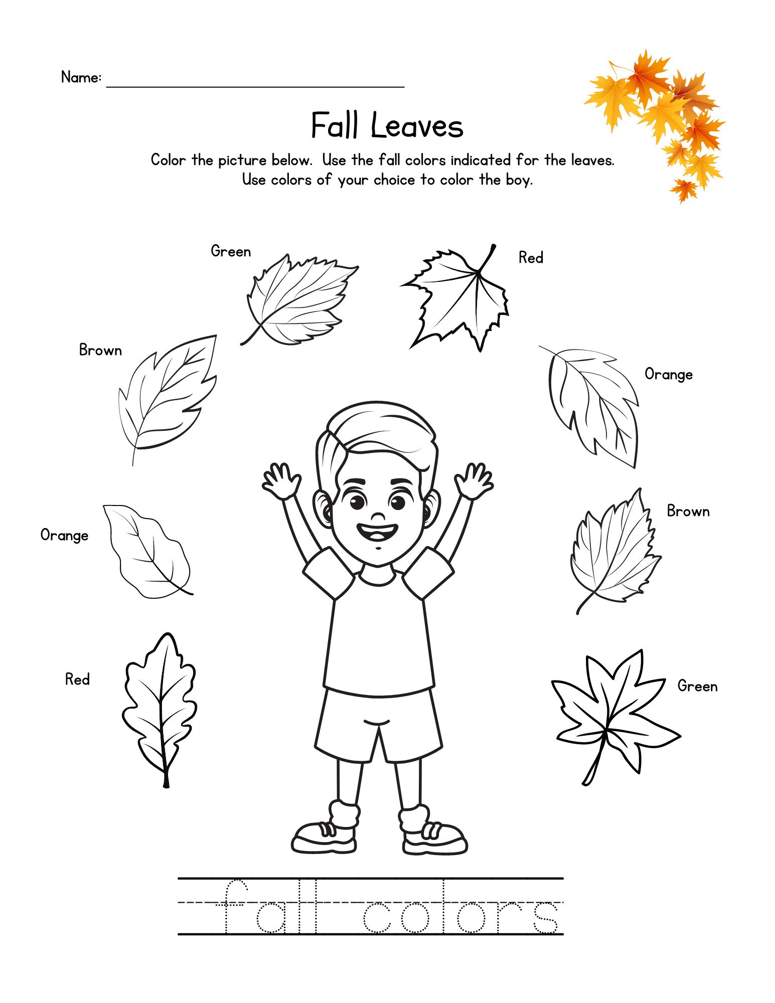 Fall Autumn Worksheets - Etsy