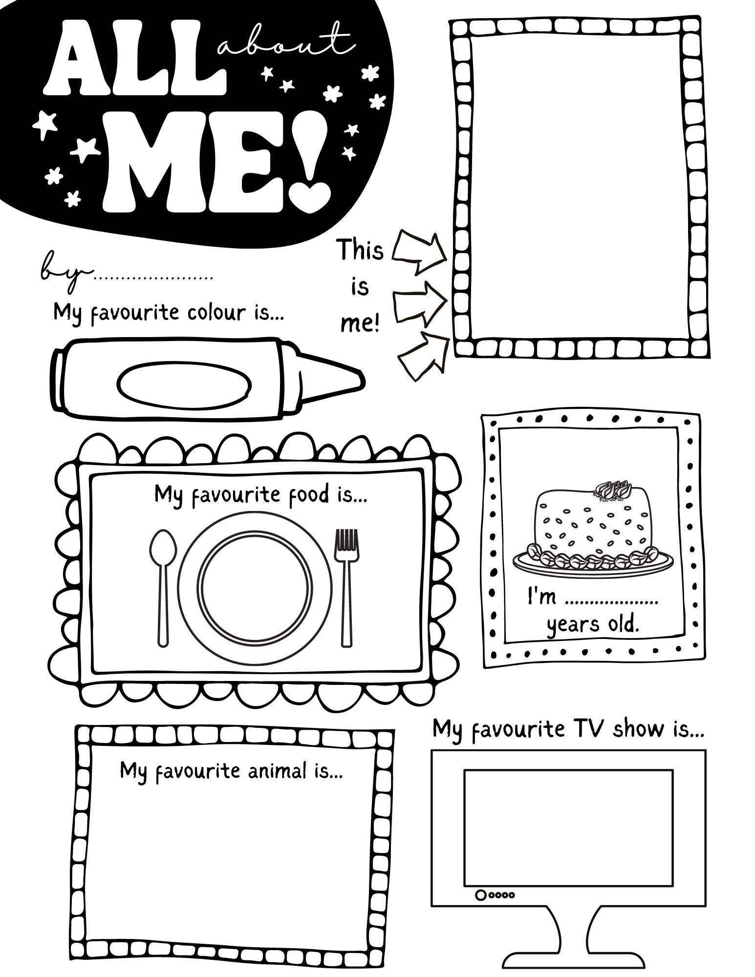 All About Me Digital Printables Pack 1 - Etsy