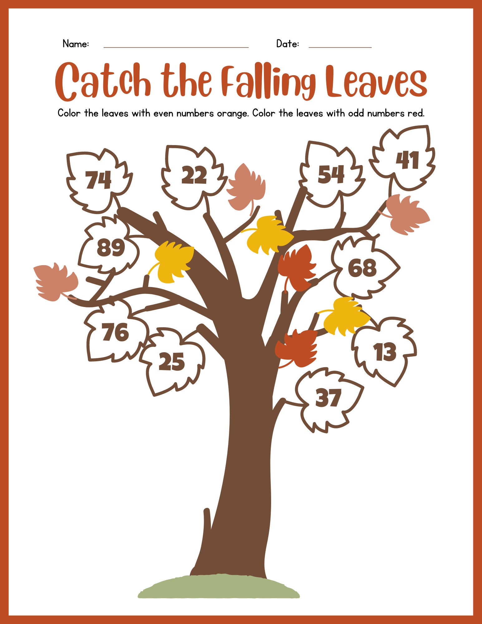 Fall Autumn Worksheets - Etsy