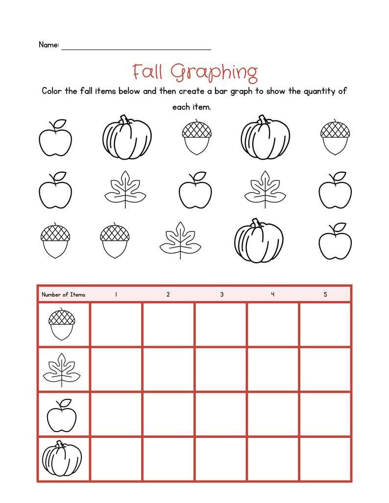 Fall Autumn Worksheets - Etsy