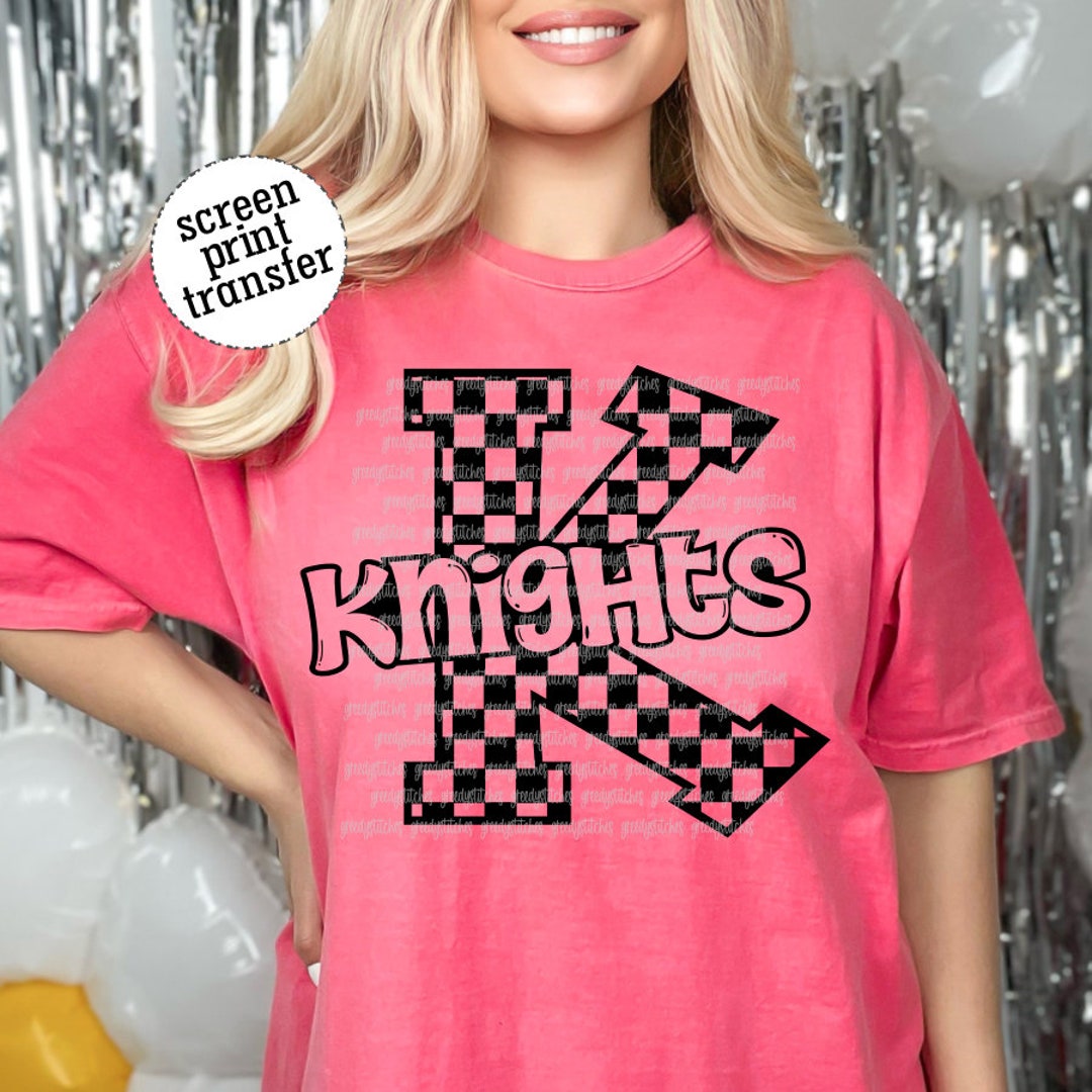Knights Line ADULT Screen Print Transfer | Knights Mascot Screen Print ...