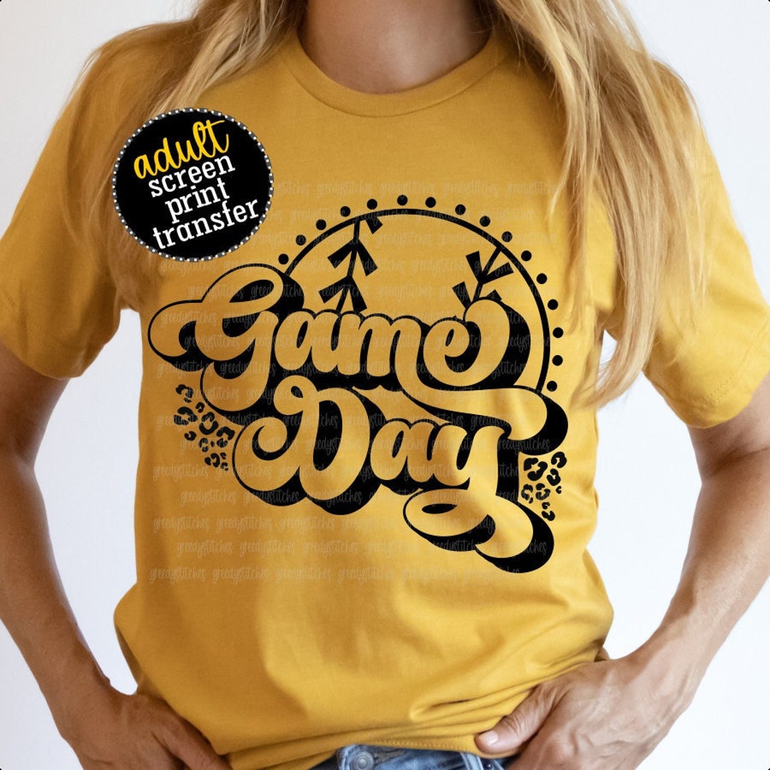Baseball Softball Game Day Letters ADULT Screen Print Transfer ...