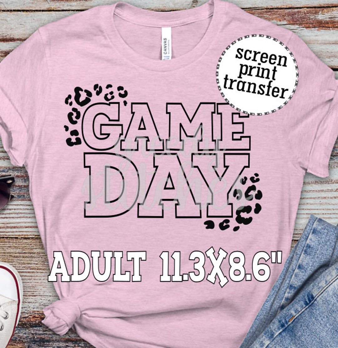 Game Day Varsity Letters ADULT Screen Print Transfer | Game Day Print ...