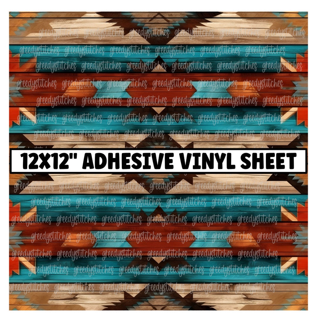 Aztec Wood Print Adhesive Vinyl Sheets Aztec Adhesive Vinyl - Etsy