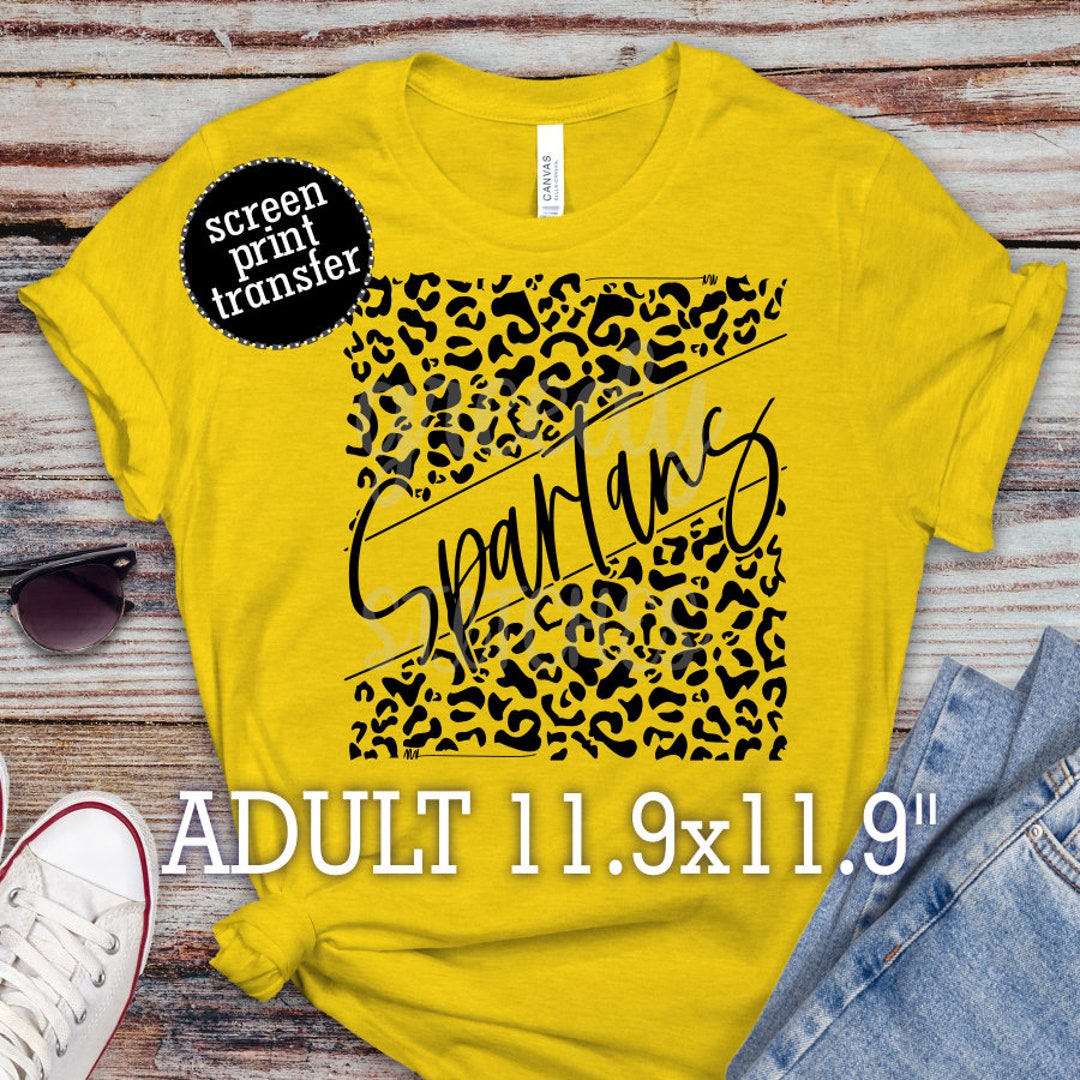 Spartans ADULT Screen Print Transfer | Spartans Mascot Screen Print ...