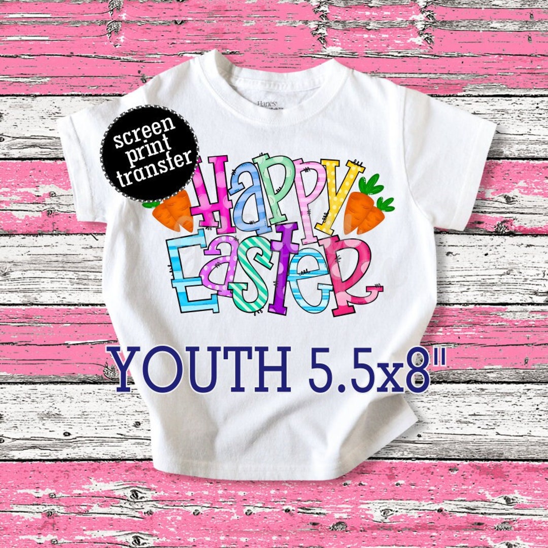 Happy Easter YOUTH Screen Print Transfer | Easter Screen Print | Happy ...