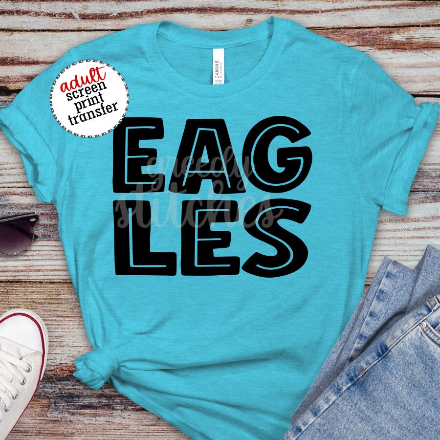 Eagles ADULT Screen Print Transfer Eagles Mascot Screen - Etsy