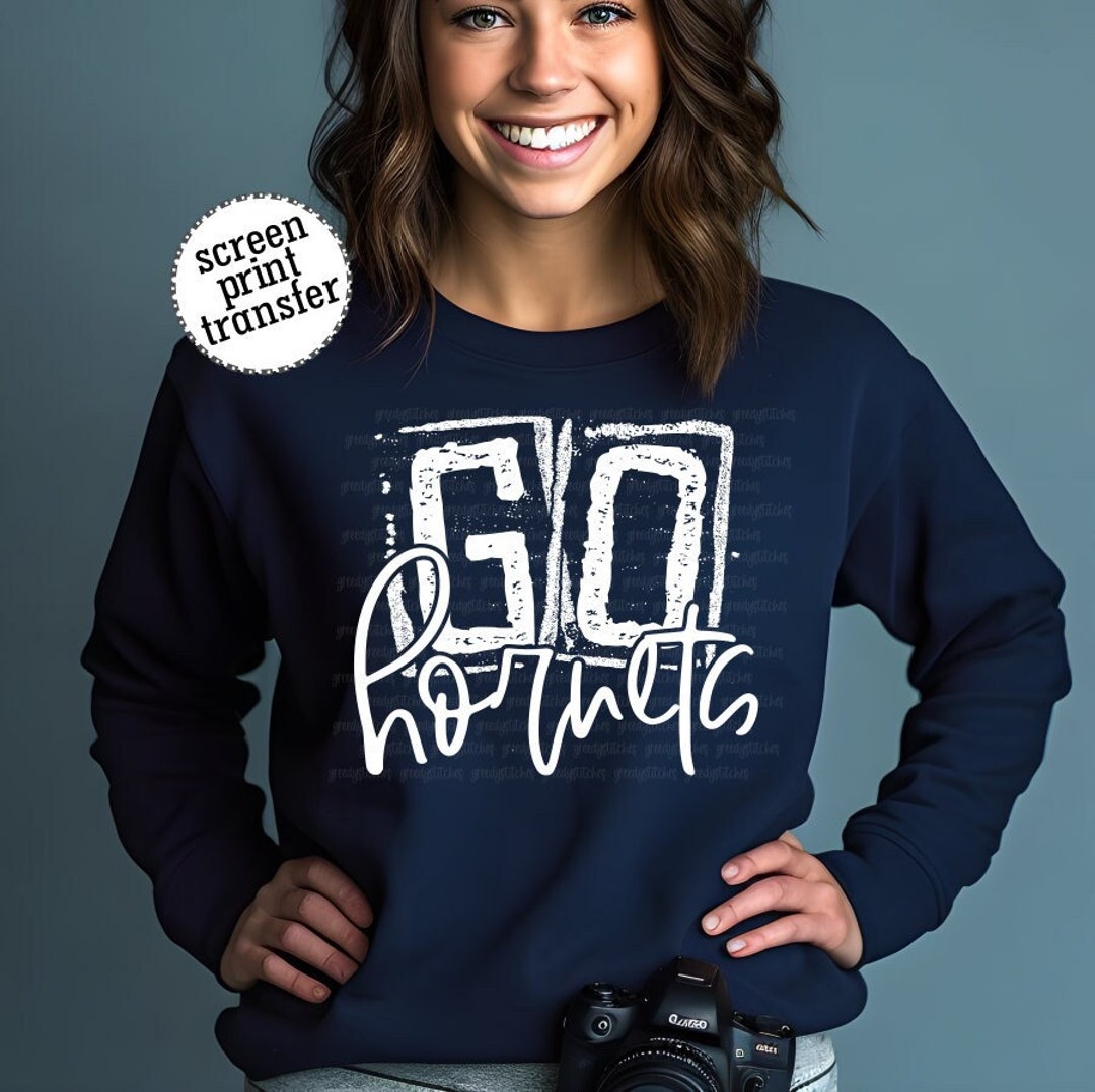 Go Hornets Screen Print Transfer Hornets Mascot Screen Print Mascot ...