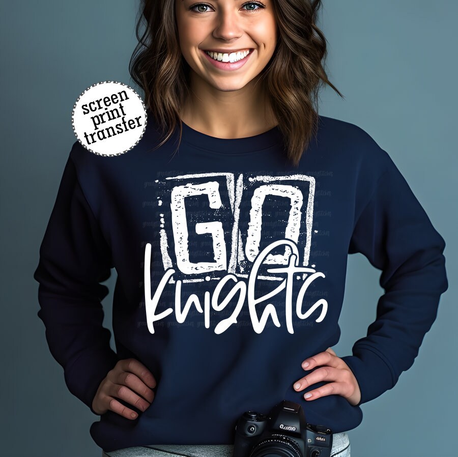 Go Knights Screen Print Transfer Knights Mascot Screen Print - Etsy