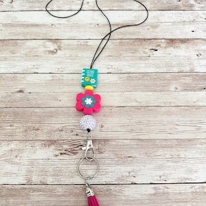 LANYARD Teacher 2nd Grade With Flower - Etsy