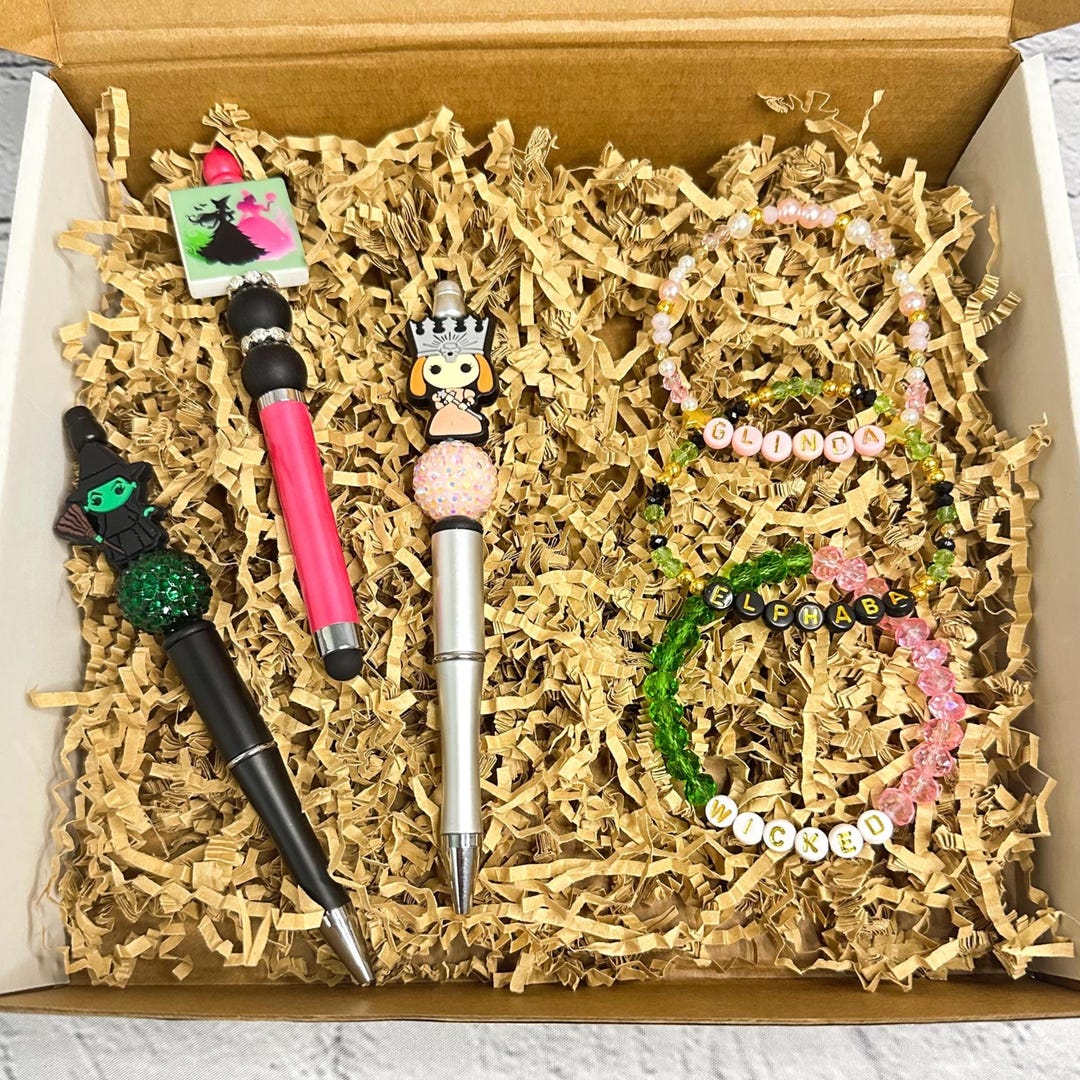 Wicked-inspired Gift Set | Beaded Pens, Stylus & Bracelet Bundle - Etsy
