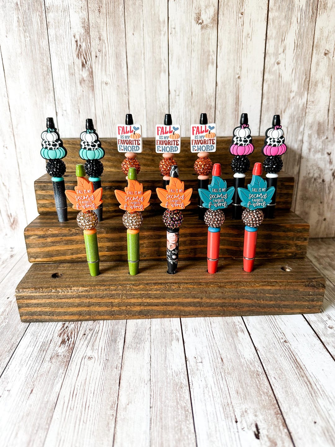 Fall Beaded Pens - Leaves and Pumpkins - Etsy
