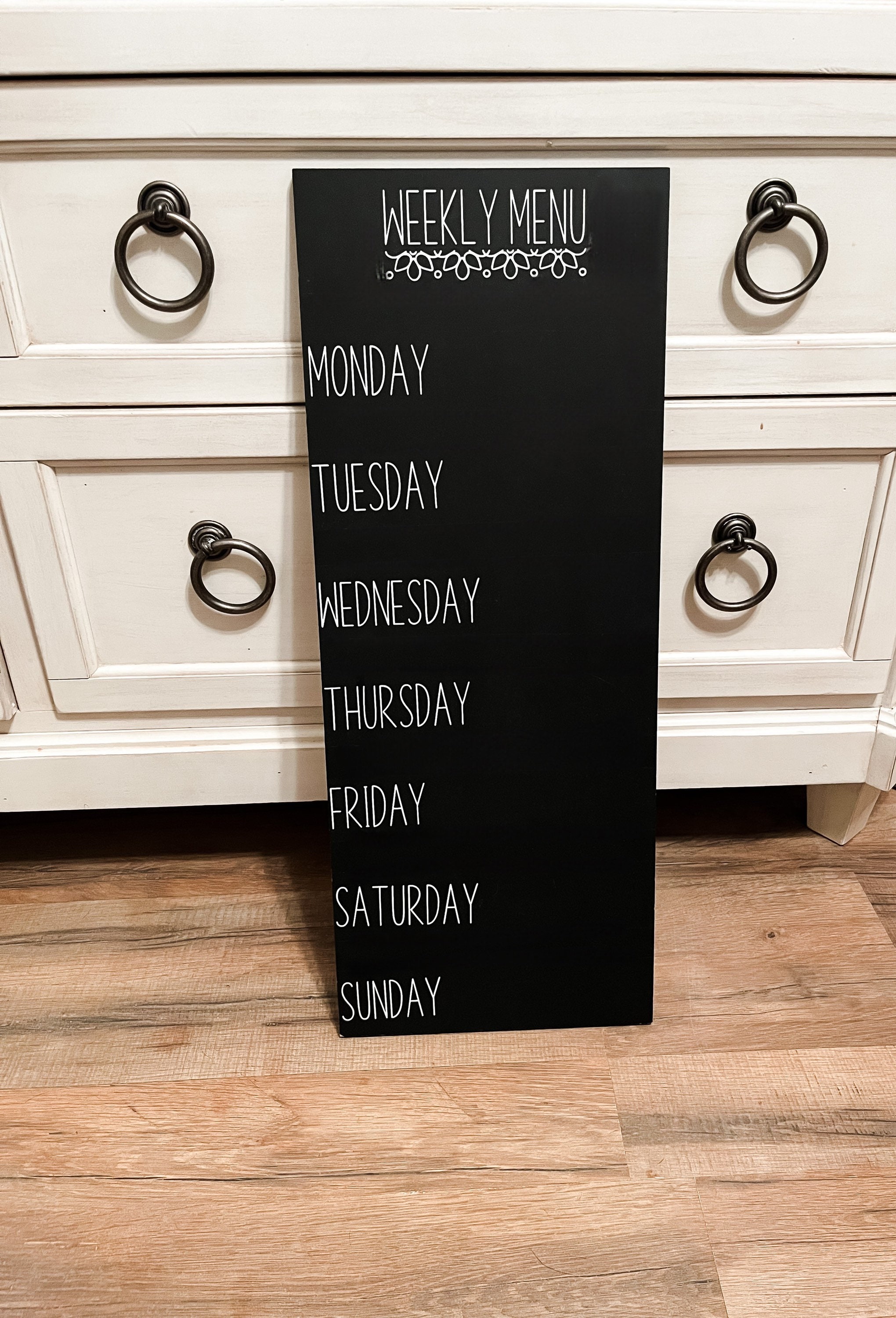 Weekly Menu Chalkboard