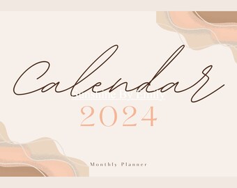 Midyear Calendar Digital Download Monthly Planner Modern Botanical ...