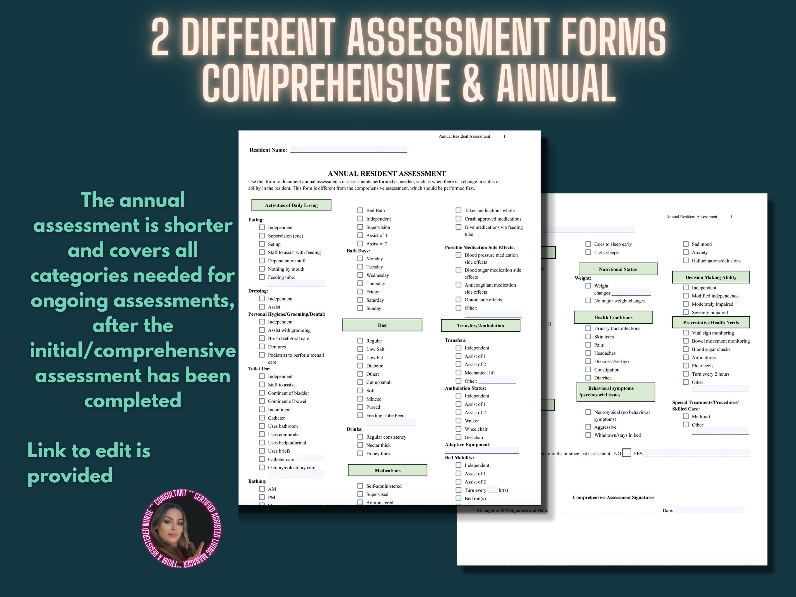 Initial Comprehensive & Annual/As Needed Resident/Patient Assessment ...