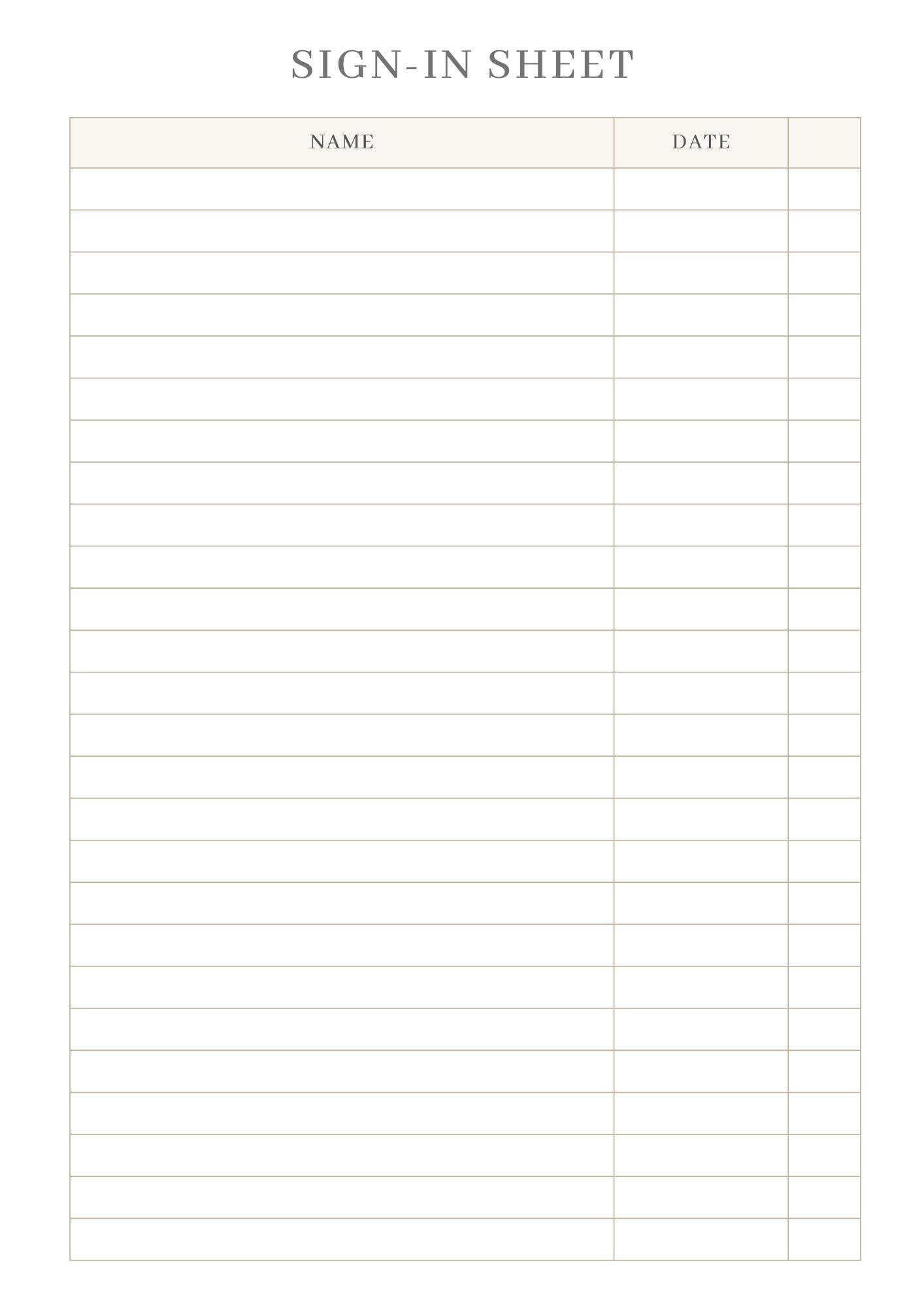 Professional Sign-in Sheets for Effective Tracking - Etsy