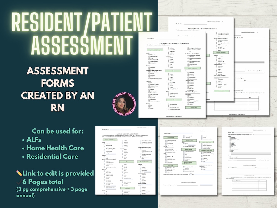 Initial Comprehensive & Annual/as Needed Resident/patient Assessment ...