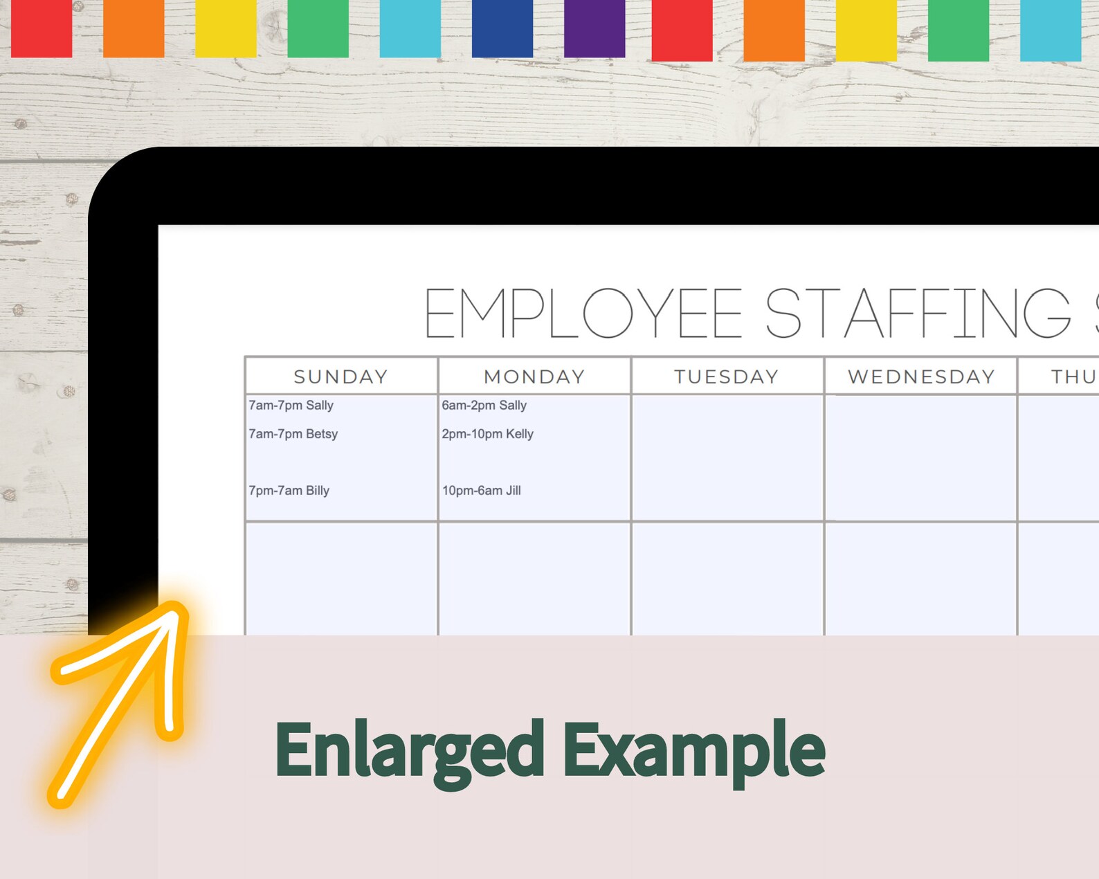 Employee Schedule and Assignment Calendar- PDF FILLABLE! - Etsy