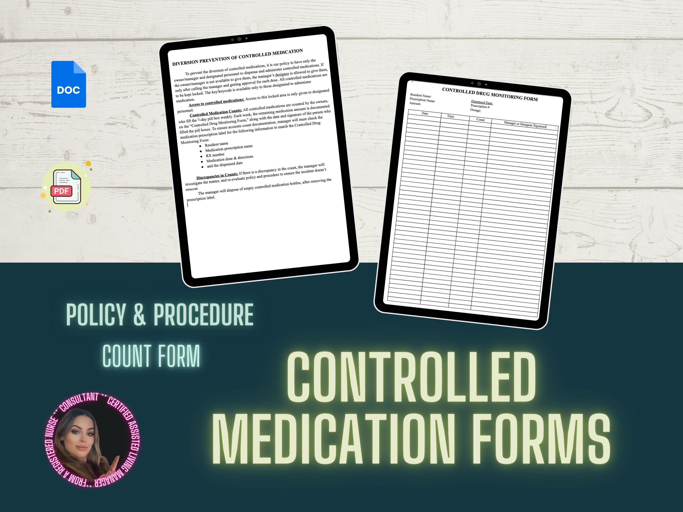Controlled Medication Monitoring Form & Policy | Diversion Prevention ...