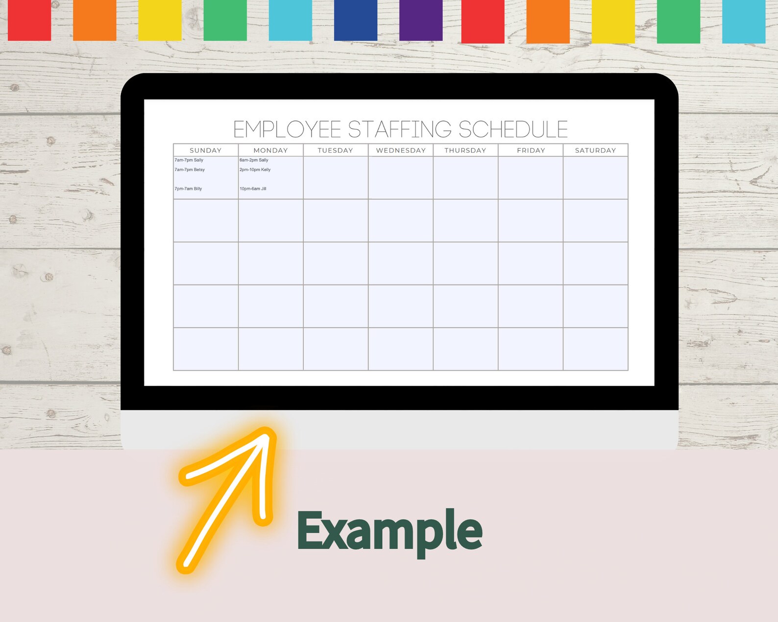 Employee Schedule and Assignment Calendar- PDF FILLABLE! - Etsy