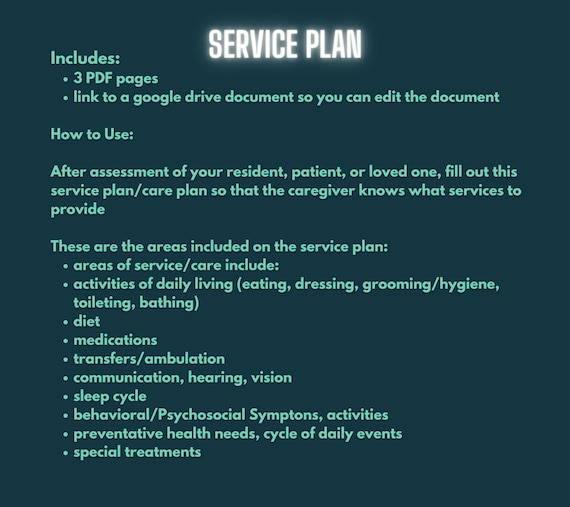 Assisted Living Service Plan Golden Years Elder Pack By Adeepindigo