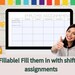 Employee Schedule and Assignment Calendar- PDF FILLABLE! - Etsy