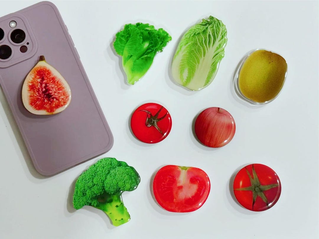 Cute Phone Grip Holder| Food Design | Vegan | Vegetables Phone Grip ...