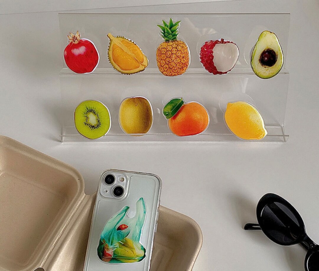 Charming Fruit-themed Phone Grips Assorted Fruit Styles Universal Fit ...