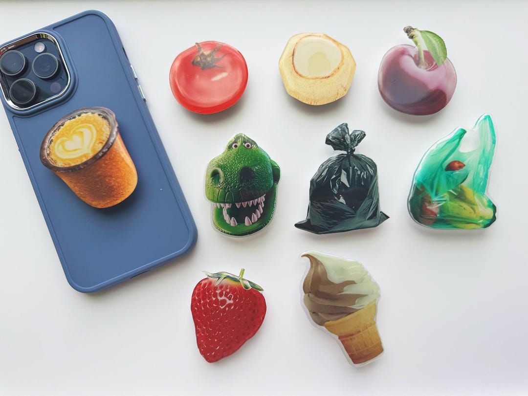 Food Design Funny Phone Grip | Universal Fit Holdable Grip Holder - Etsy