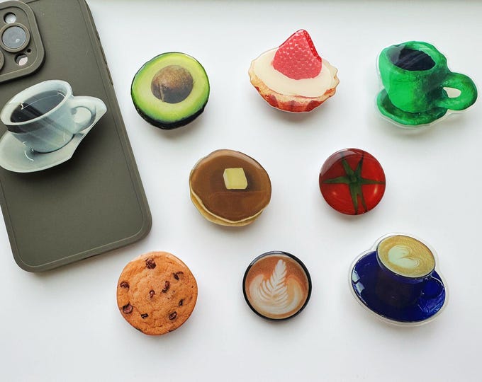 Froggo Mushroom Phone Grip-cute Phone Holder- Frog Art-cute Kawaii ...