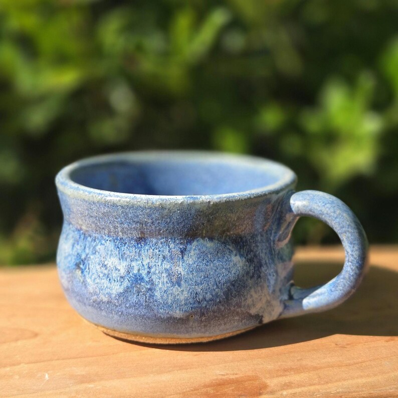 Handmade Ceramic Blue Pottery Mug Ocean Blue - Etsy