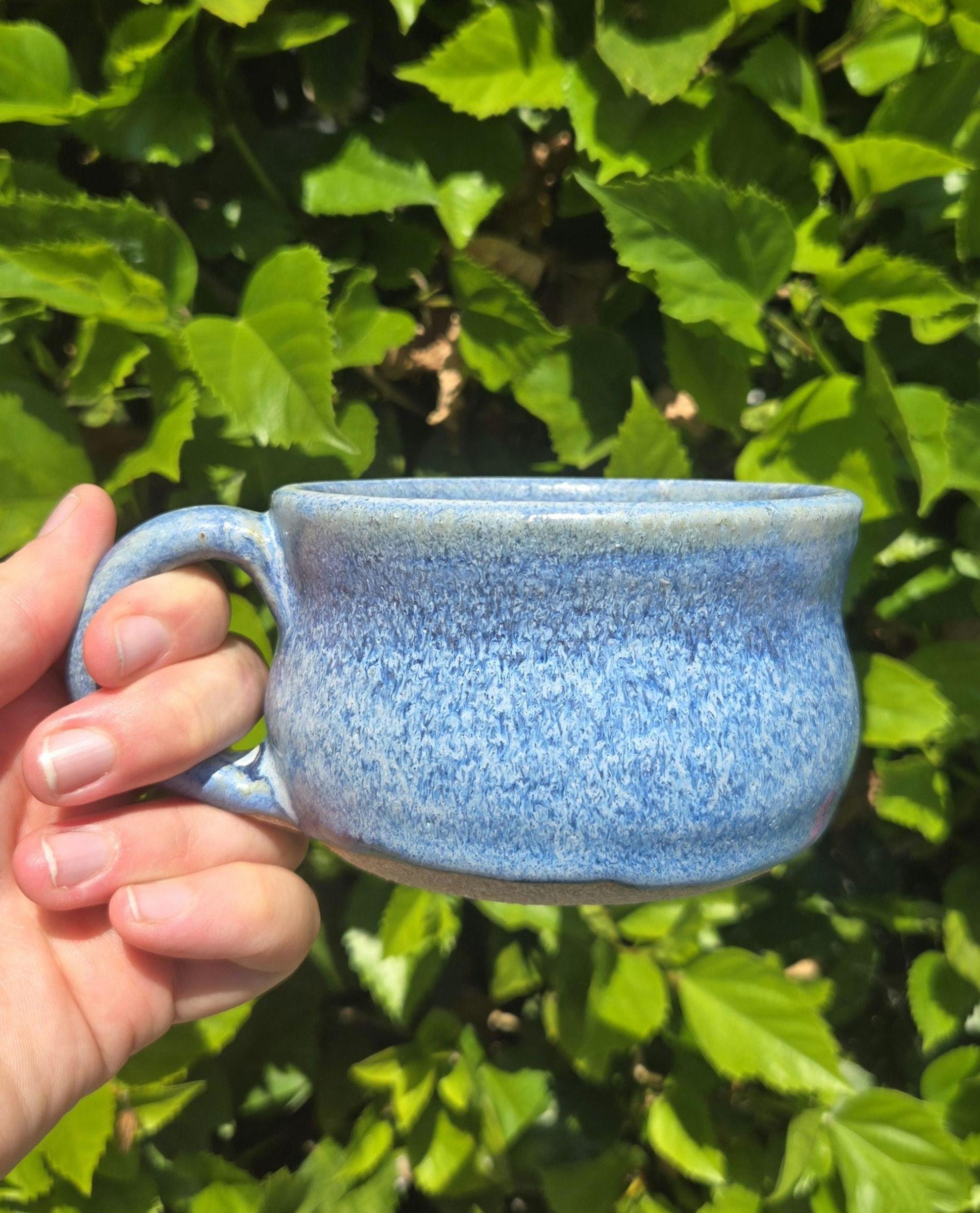 Handmade Ceramic Blue Pottery Mug Ocean Blue - Etsy