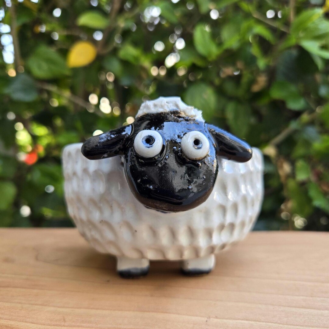 Handmade Ceramic Sheep Bowl Adorable Gift: Hand-sculpted Ceramic Bowl ...