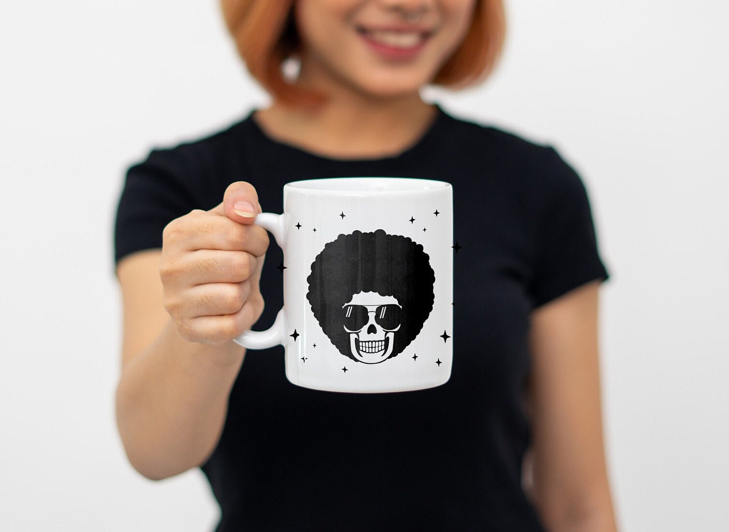 Funky Afro Skeleton PNG Disco Skull Design Halloween Retro - Etsy
